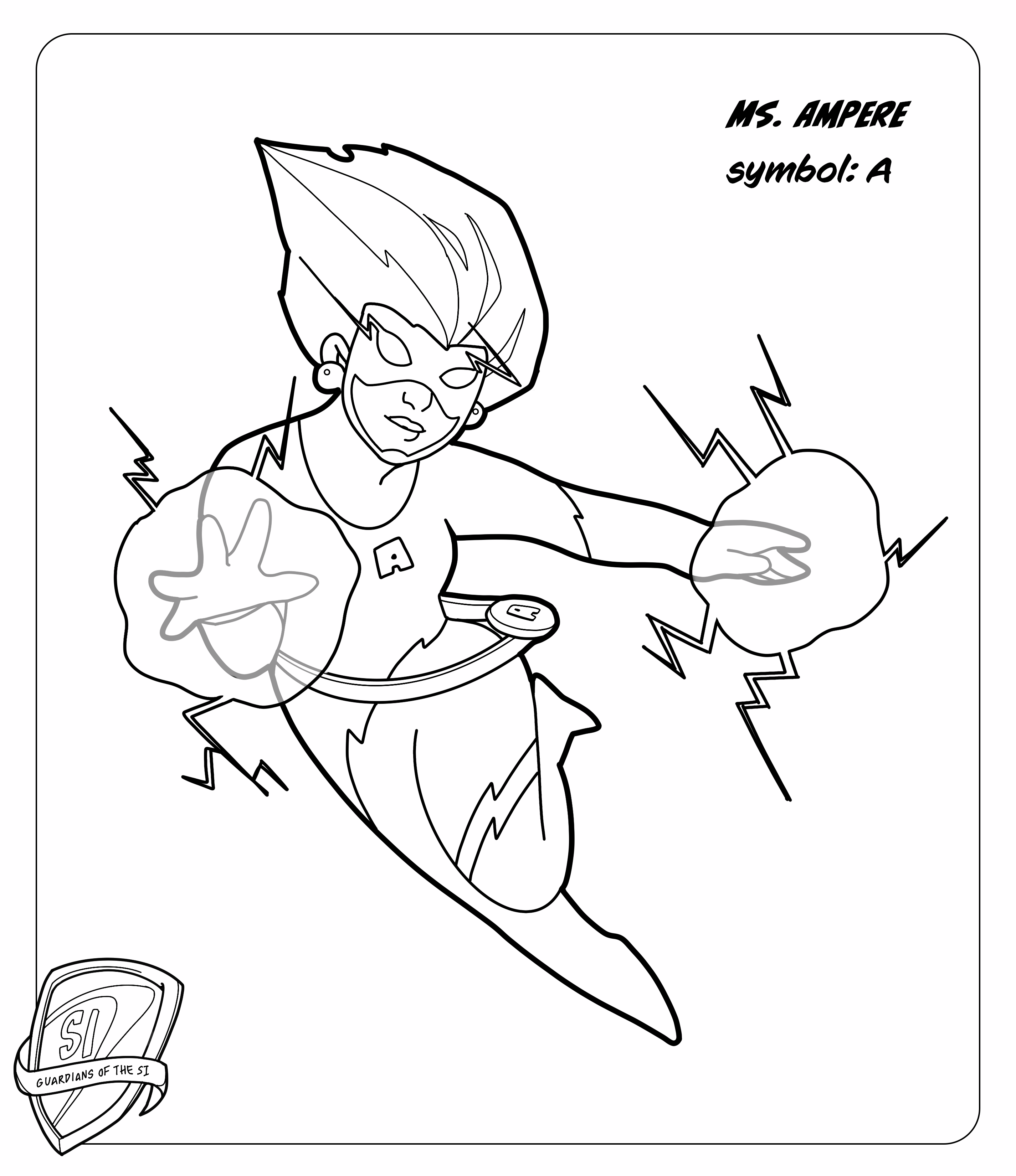 Ms Ampere Coloring Page Ms Ampere Coloring Page