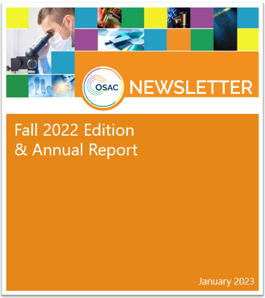 OSAC Newsletter - Fall 2022 & Annual Report | NIST
