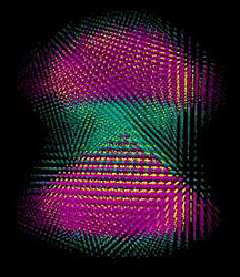 Visualization of the S-orbitals of two individual dots.