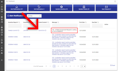 Receiving a Patent Assignment Request | NIST
