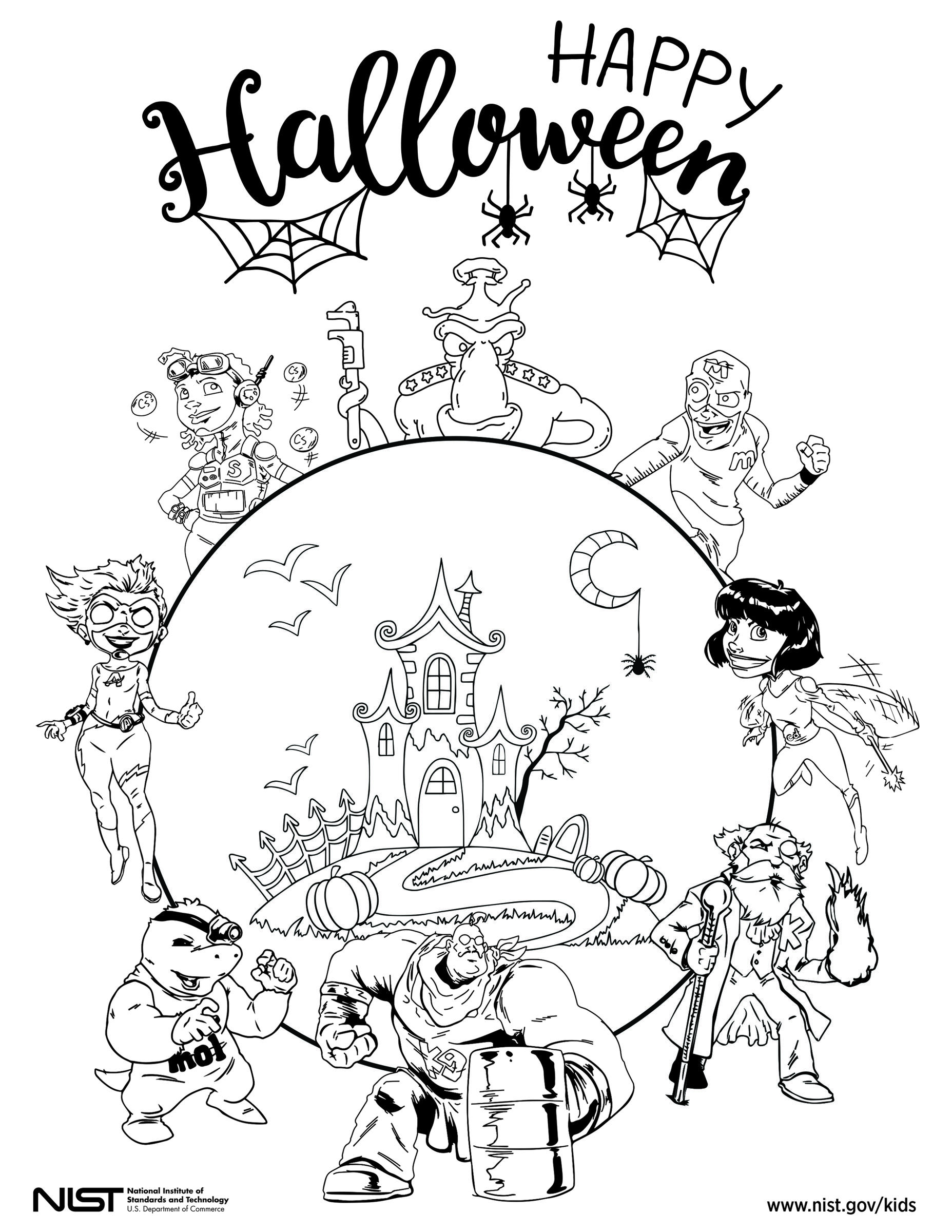 kids domain coloring pages halloween