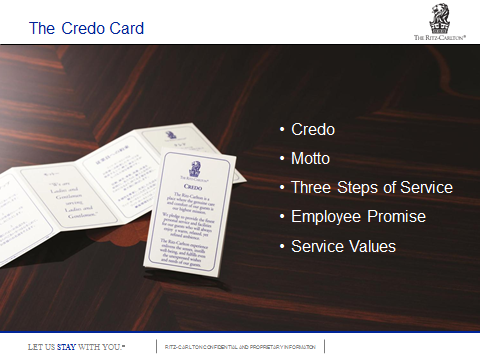 Ritz Carlton Credo Card