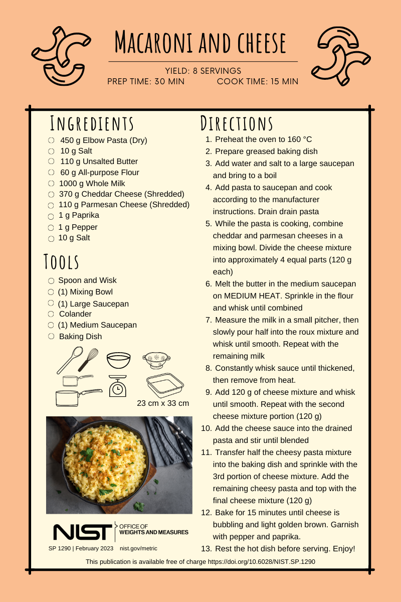SP 1290 Macaroni and Cheese Recipe