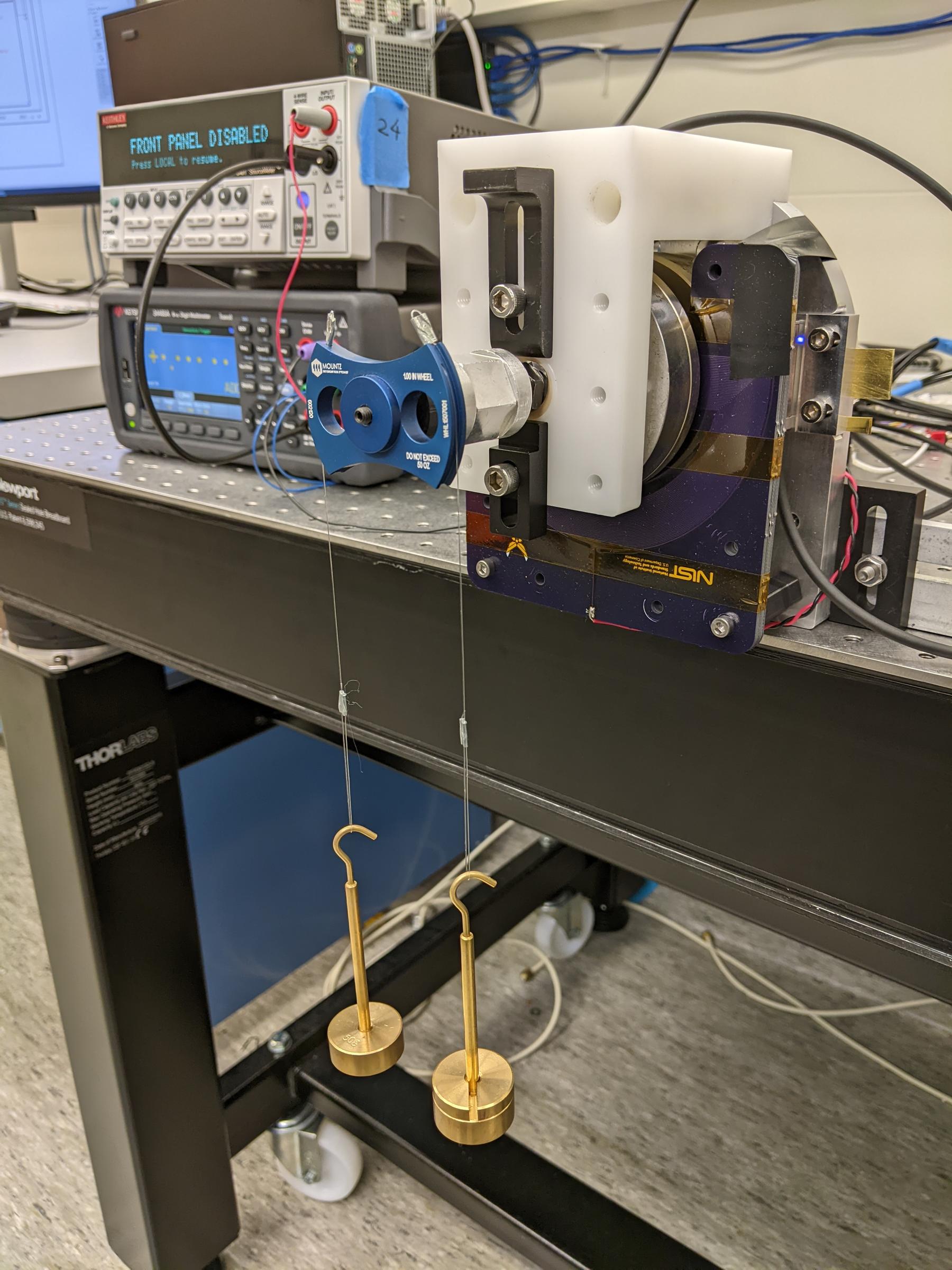 Electronic NIST Torque Realizer lab setup