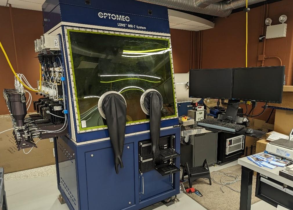 500 watt industrial powder-blown, laser-based direct energy deposition ...