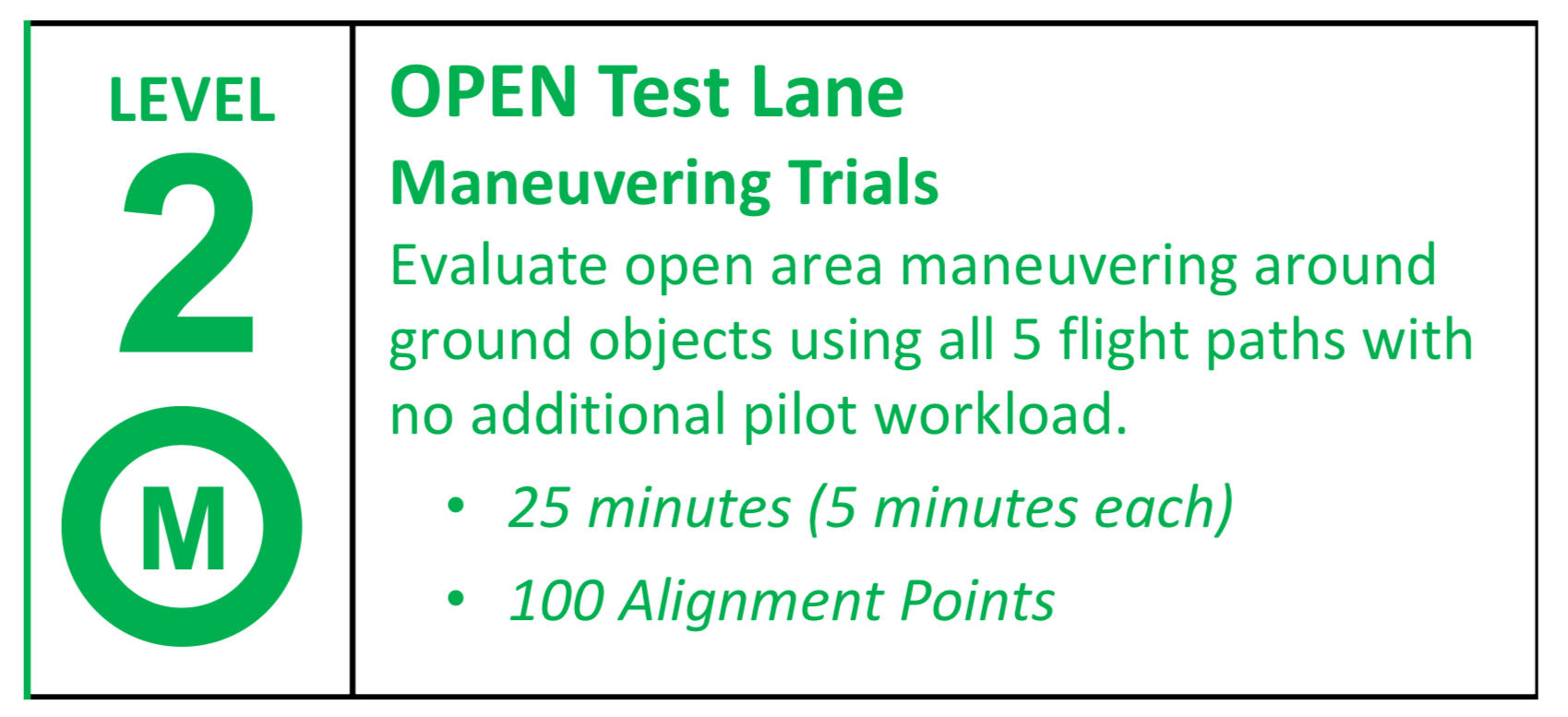 Level 2 Open Test Lane Maneuvering Trails